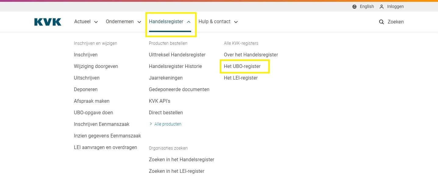 Hoe vraag ik een KVK-uittreksel van mijn UBO-register aan? | CCV EU